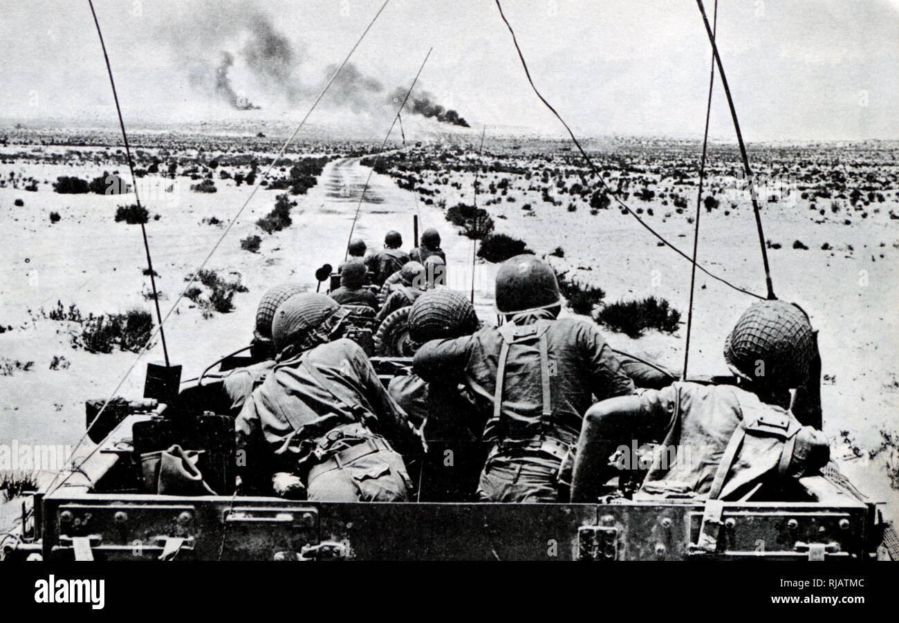Israeli armoured column on the way to a Battle in the Sinai Region ...