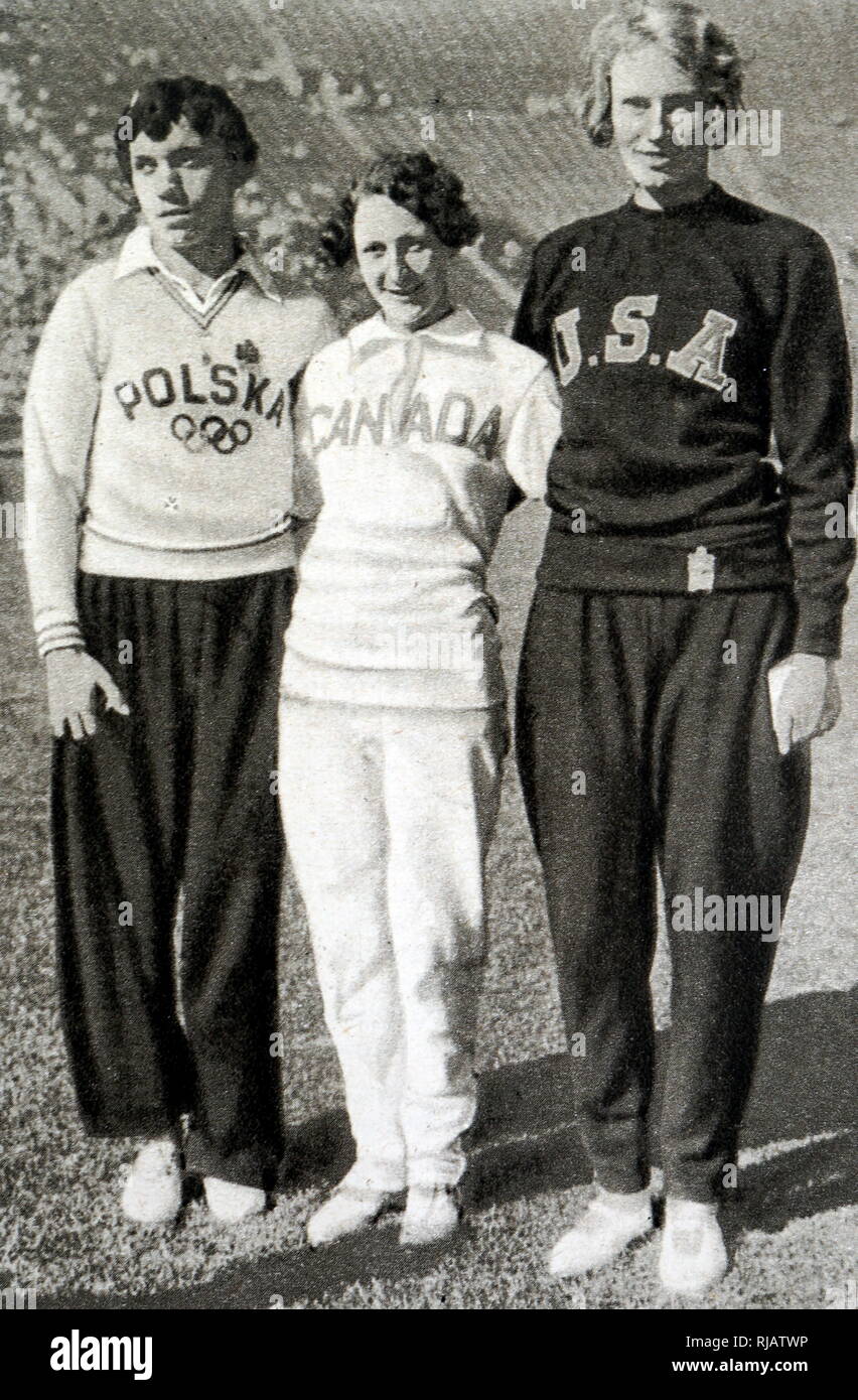 Photograph of the four fastest women in the world at the 100 meter race ...