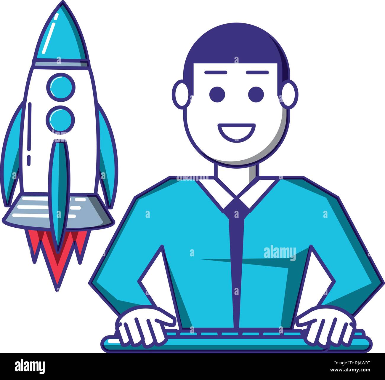 Man with rocket launcher Stock Vector Images - Alamy