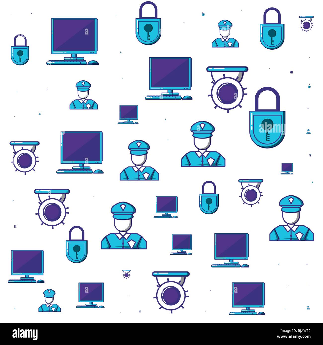 Cyber Security Pattern Background Vector Illustration Design Stock Vector Image And Art Alamy