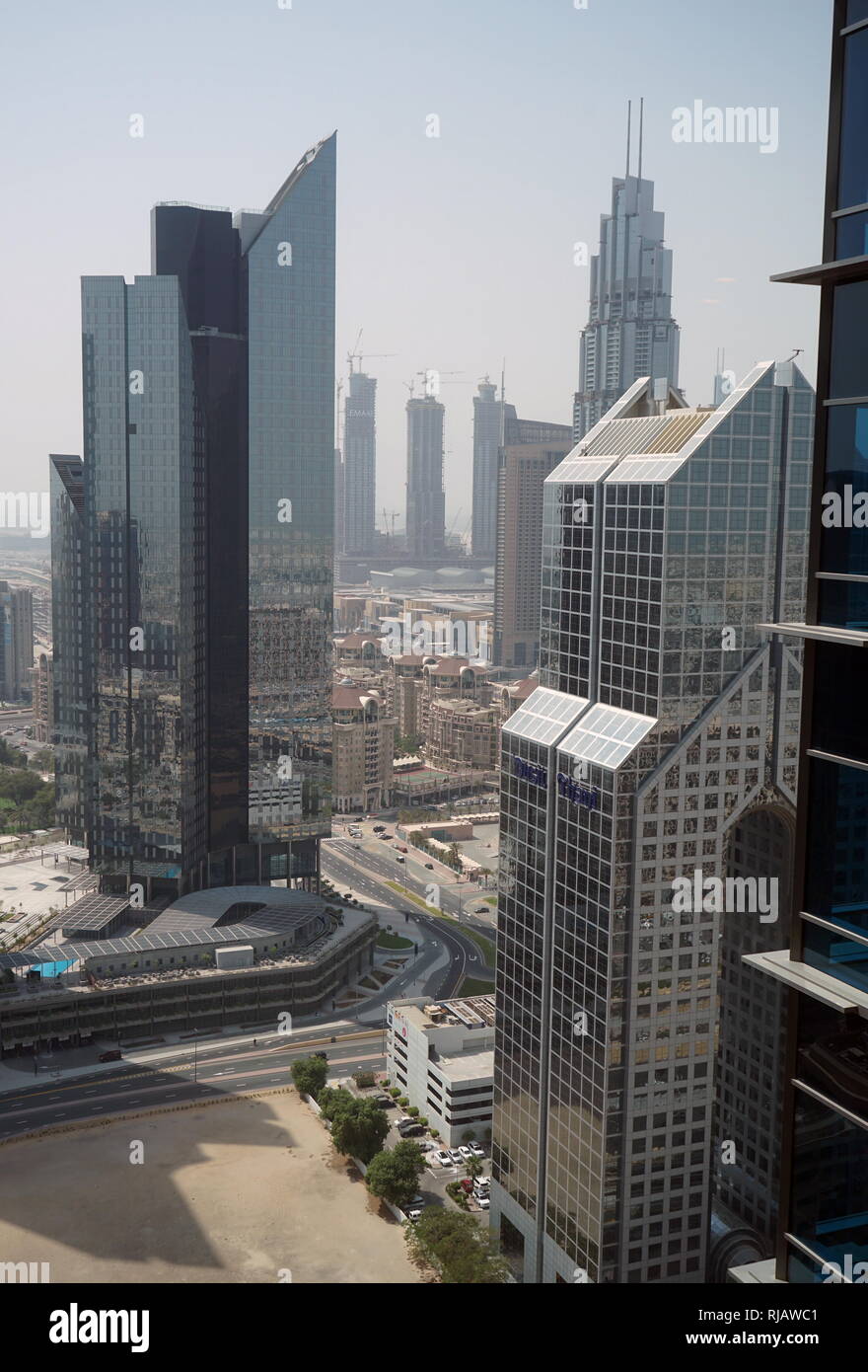 Dubai business central towers hi-res stock photography and images - Alamy