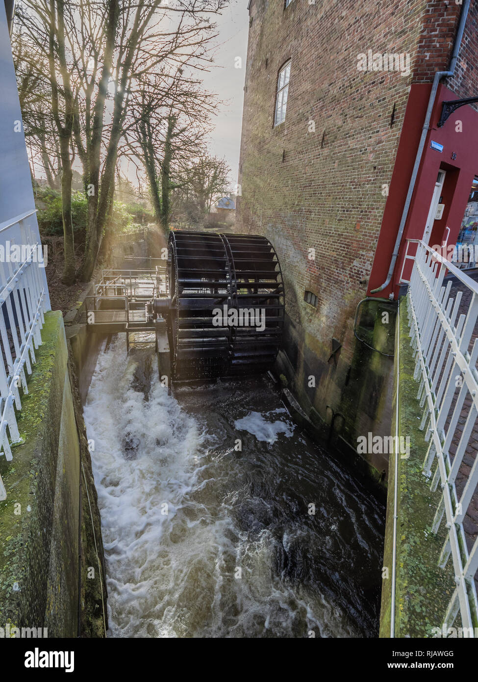 Water wheel historic medieval mill hi-res stock photography and images ...