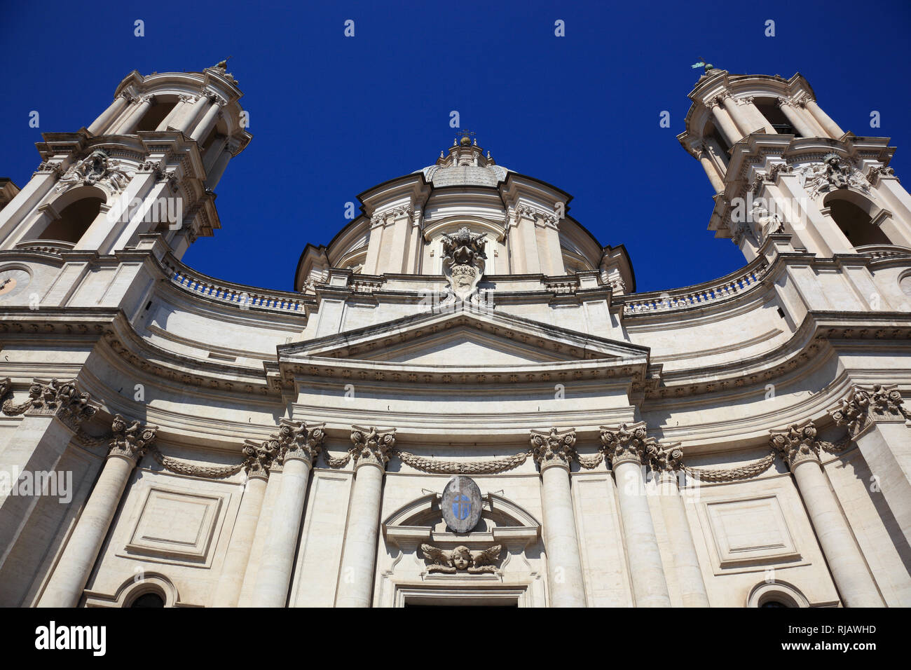 Facade, church Sant’Agnese in Agone, Piazza Navona, district Parione ...