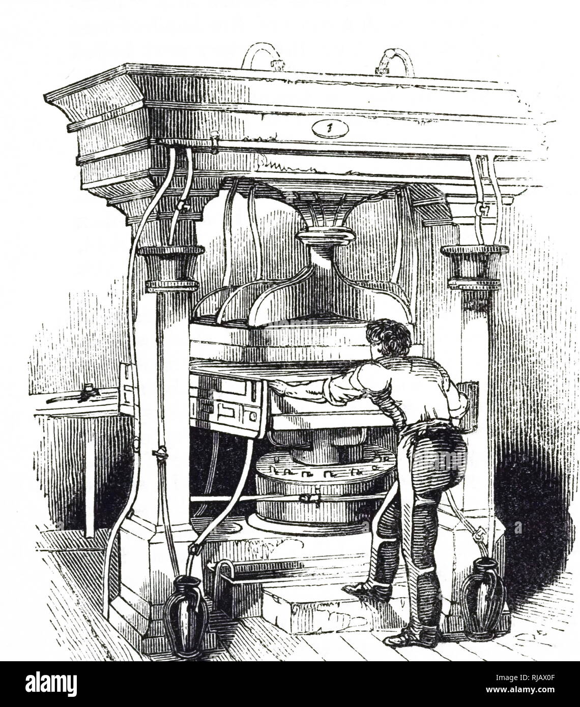 Printing press 19th century hi-res stock photography and images - Alamy