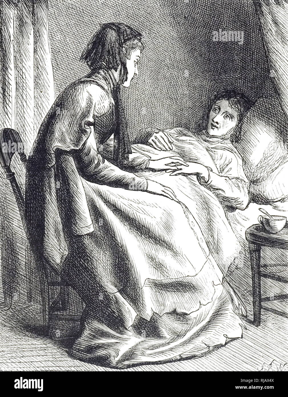 Sick woman 19th century hi-res stock photography and images - Alamy