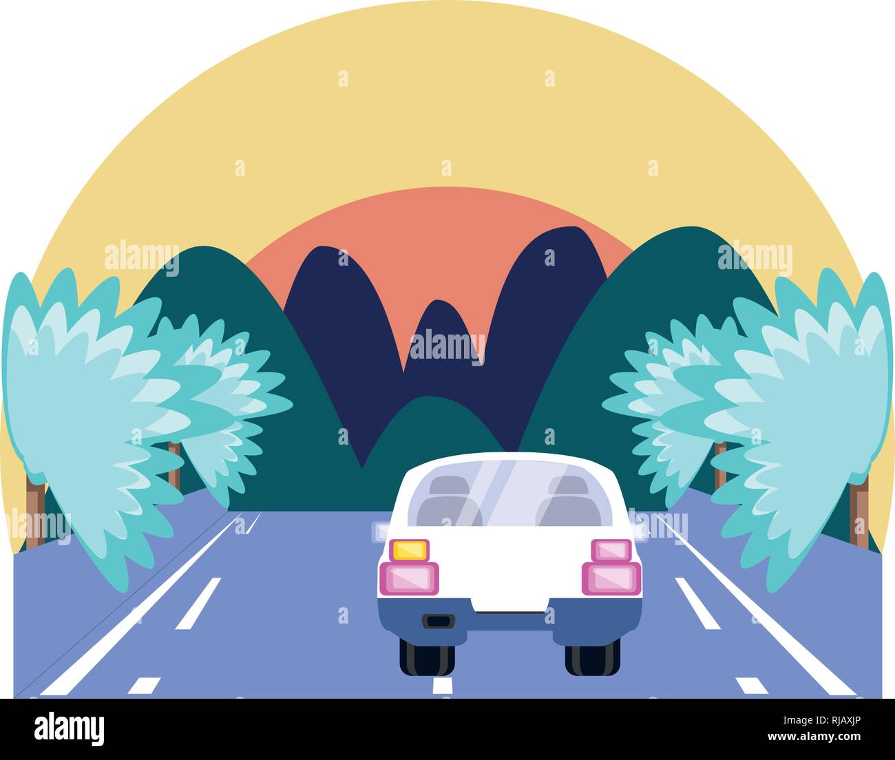 Luxury sedan street Stock Vector Images - Alamy