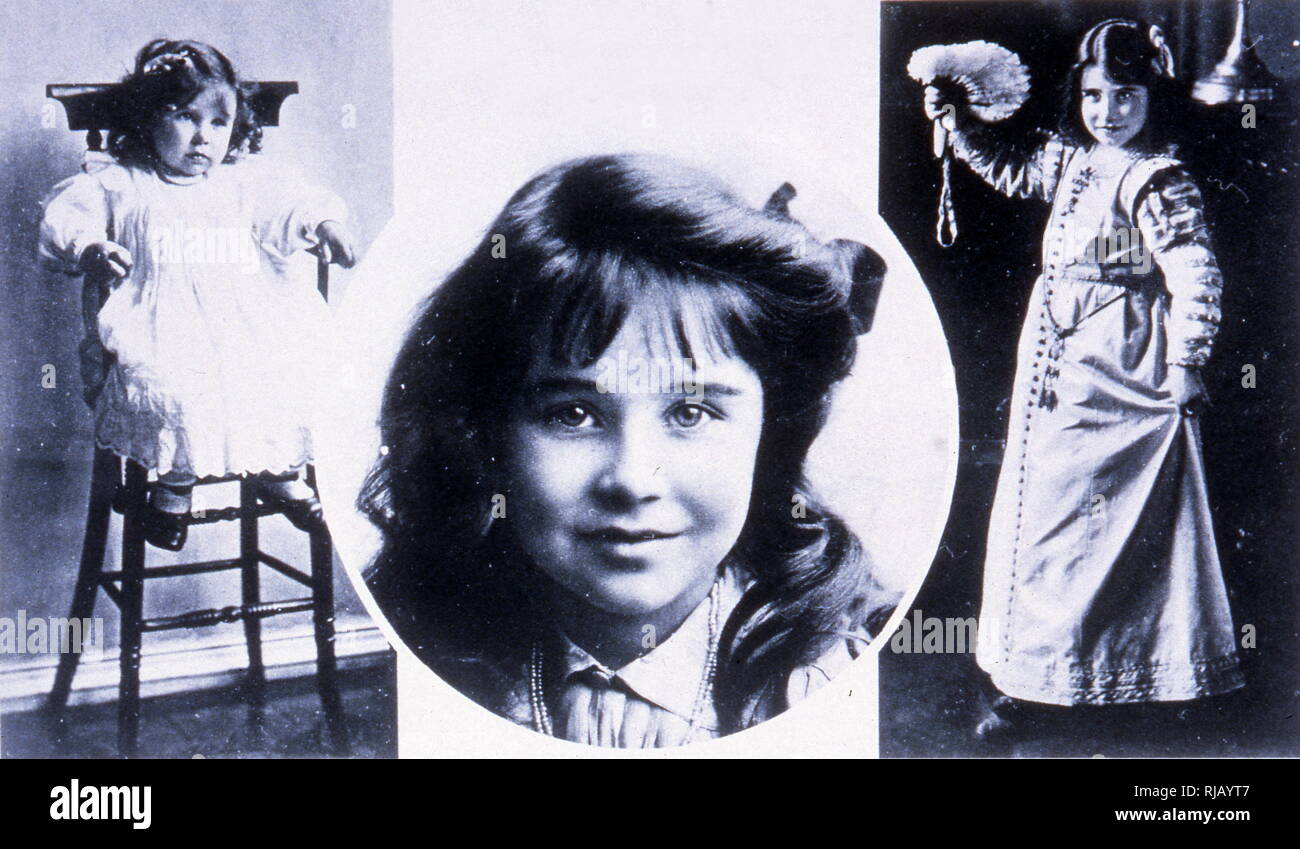 Elizabeth Bowes Lyon aged two; seven and nine. Elizabeth Bowes-Lyon ...