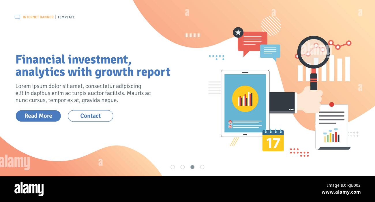 Financial investment, analysis with growth report, financial chart of ...