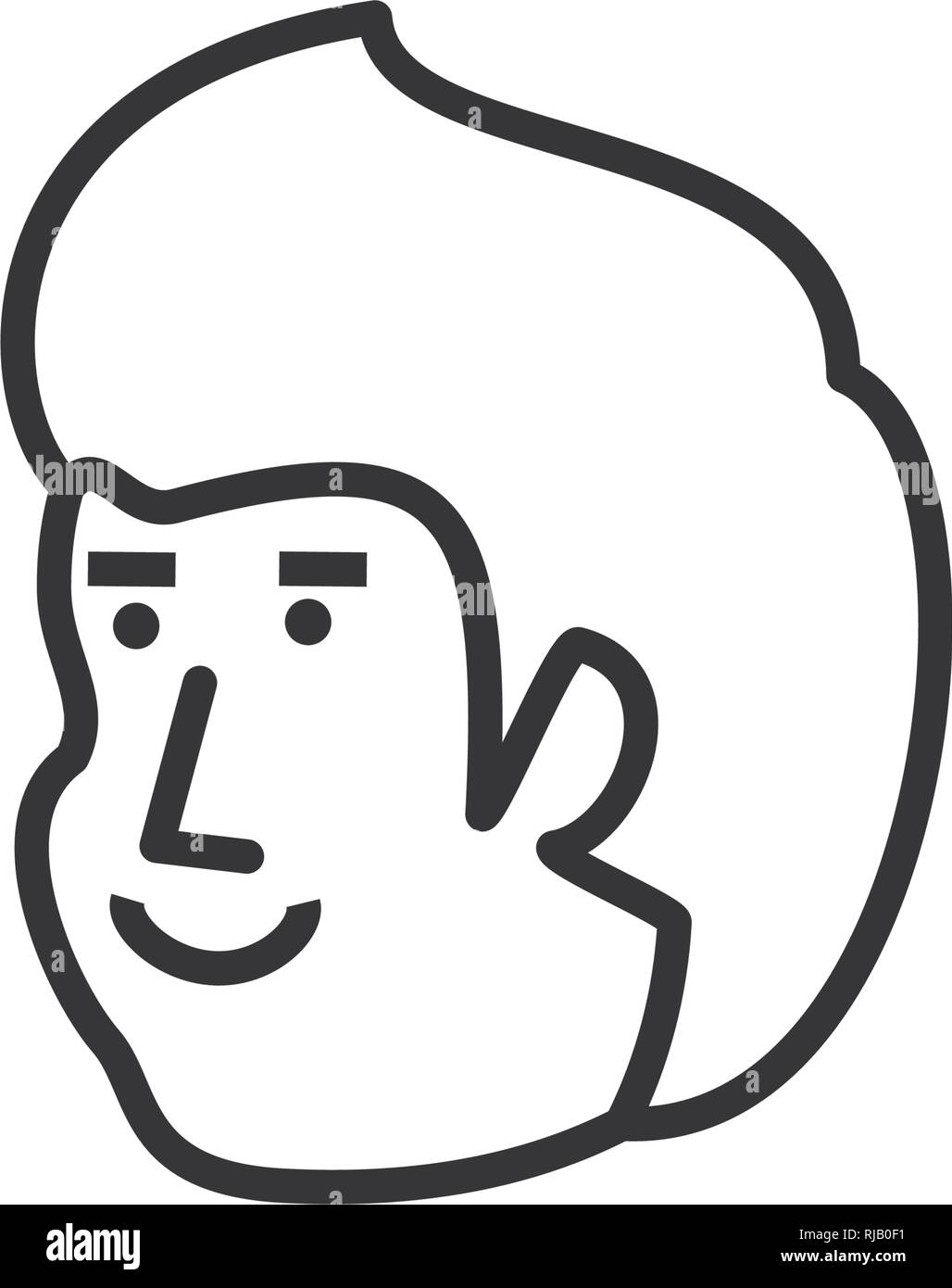 head of man avatar character vector illustration design Stock Vector ...