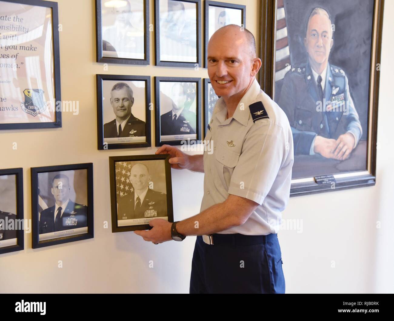U.S. Air Force Col. Paul T. Fitzgerald, 142nd Fighter Wing commander ...