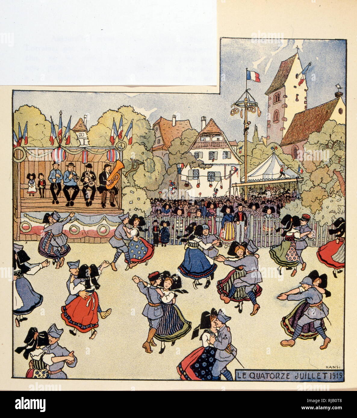 Illustration showing French national celebrations marking the return of ...