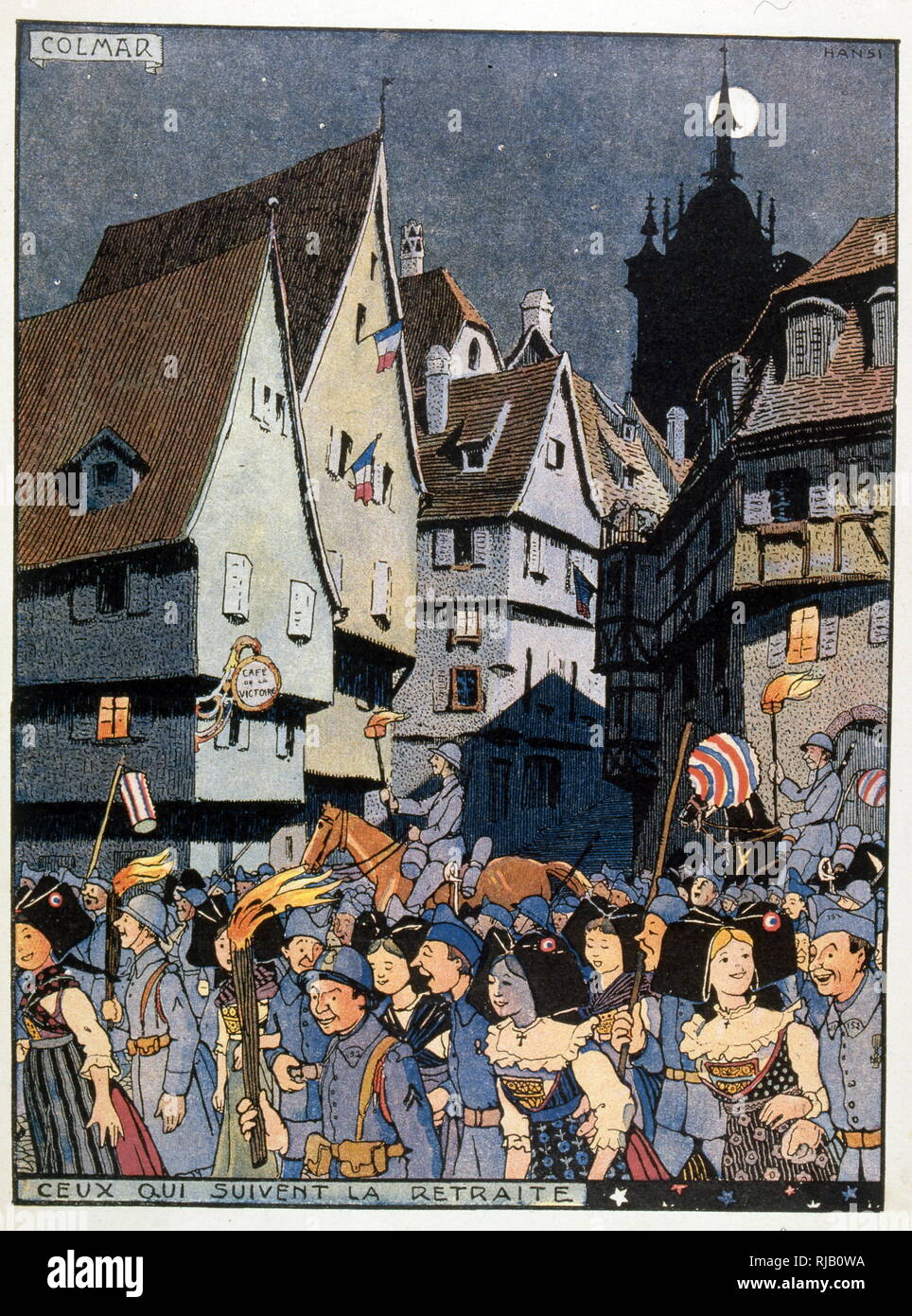 Illustration showing French national celebrations marking the return of ...