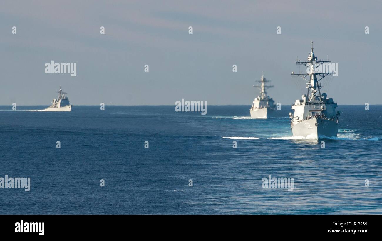 PACIFIC OCEAN (Nov. 11, 2016) Ships from the Carl Vinson Strike Group ...