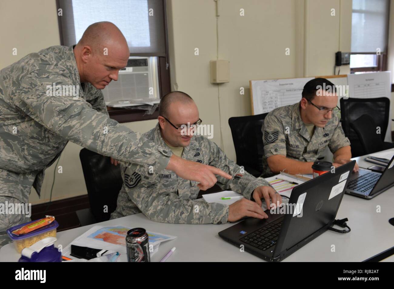Major Pete Nowak, 107th Intelligence Officer performing intelligence ...