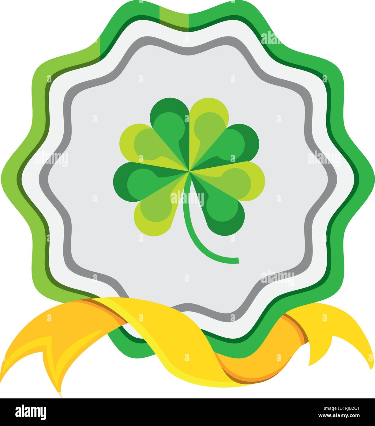 Clover plant ribbon decoration Stock Vector Images - Alamy