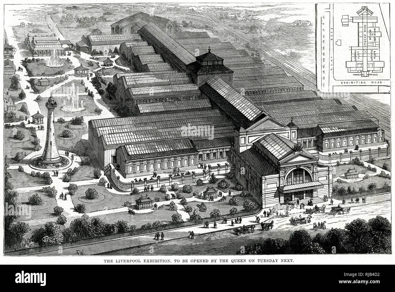 Liverpool Exhibition 1886 Stock Photo - Alamy