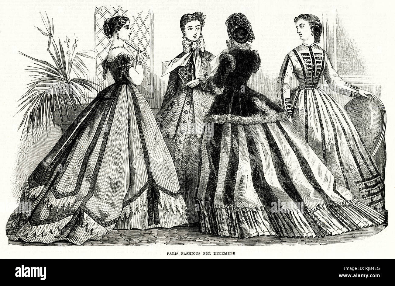 Victorian woman hat 1865 hi-res stock photography and images - Alamy
