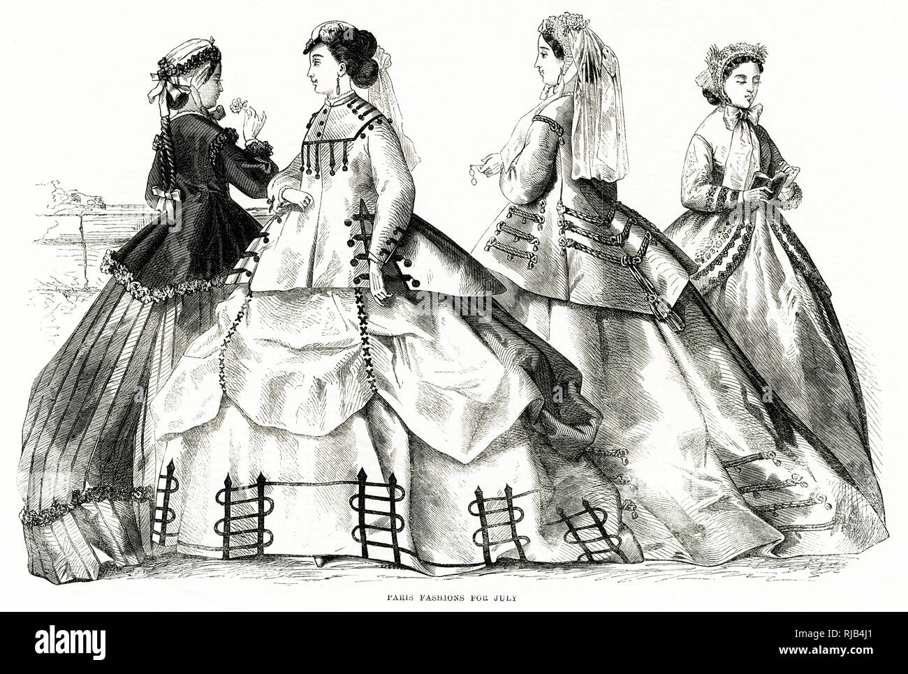 Victorian woman hat 1865 hi-res stock photography and images - Alamy
