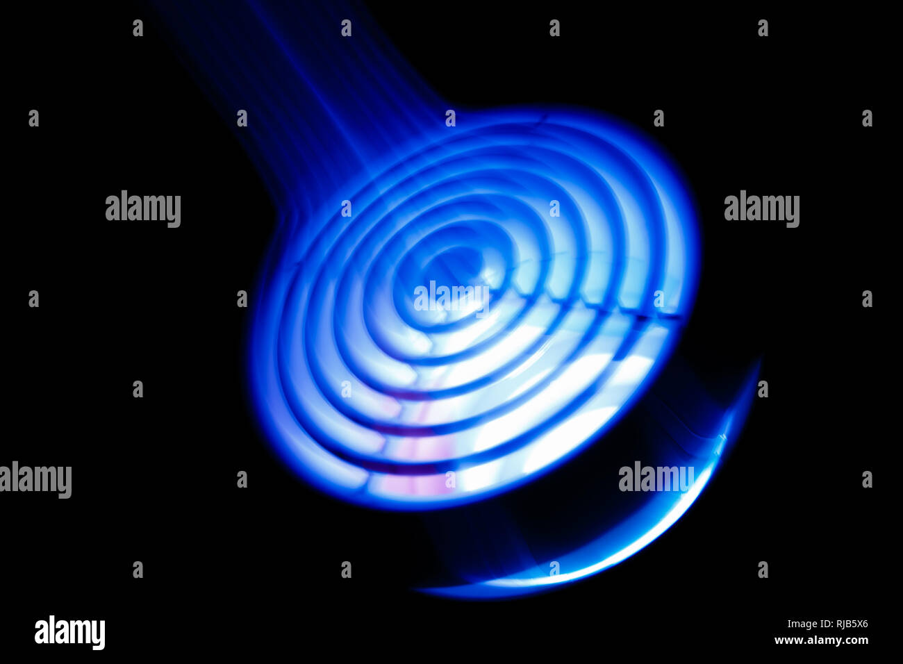 Sound waves in the visible blue color in the dark Stock Photo - Alamy