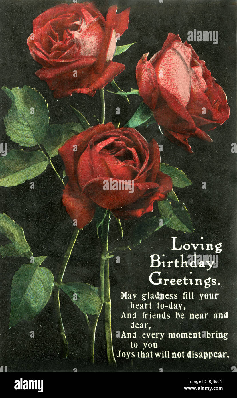 Roses postcard hi-res stock photography and images - Alamy