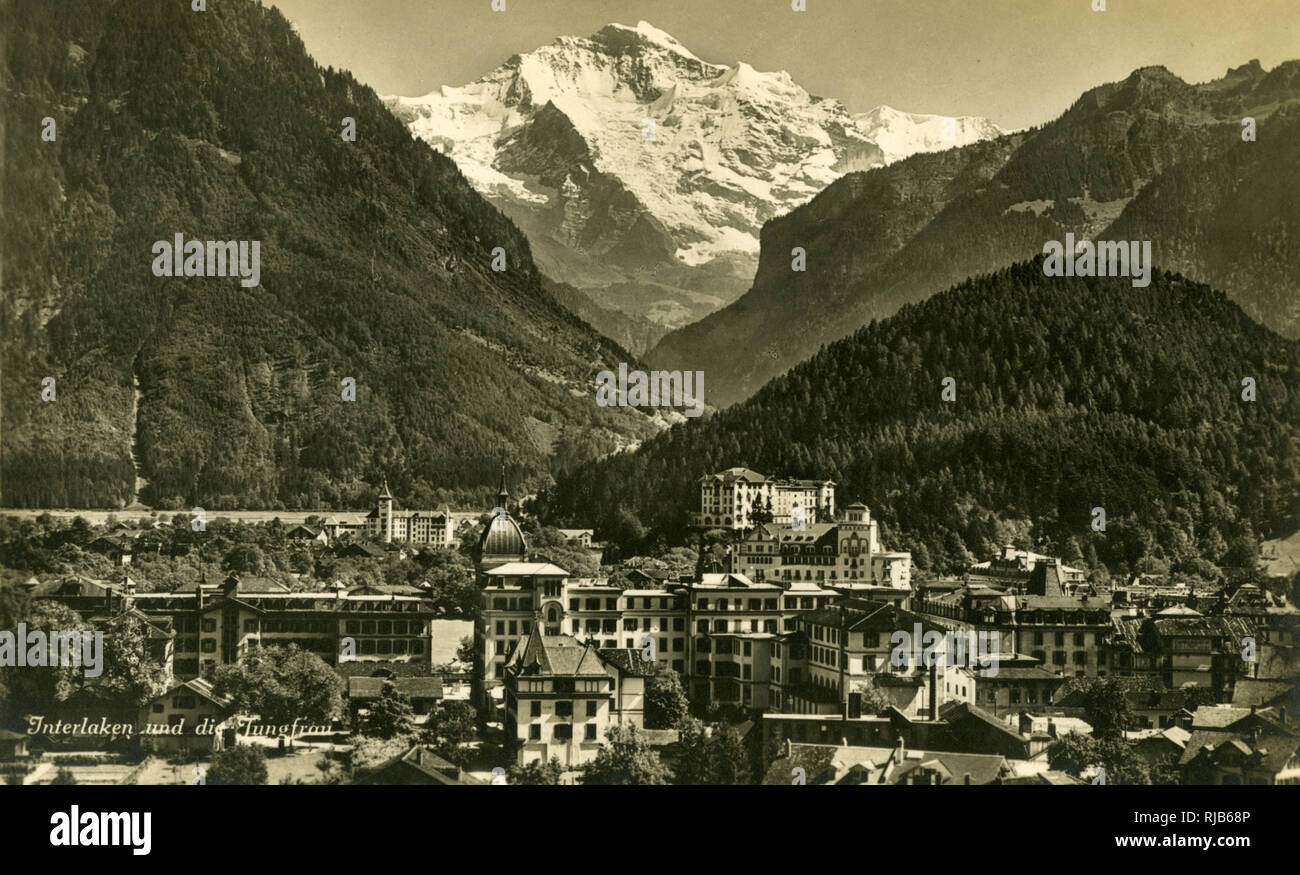 Interlaken and the Jungfrau, Bern, Switzerland Stock Photo - Alamy