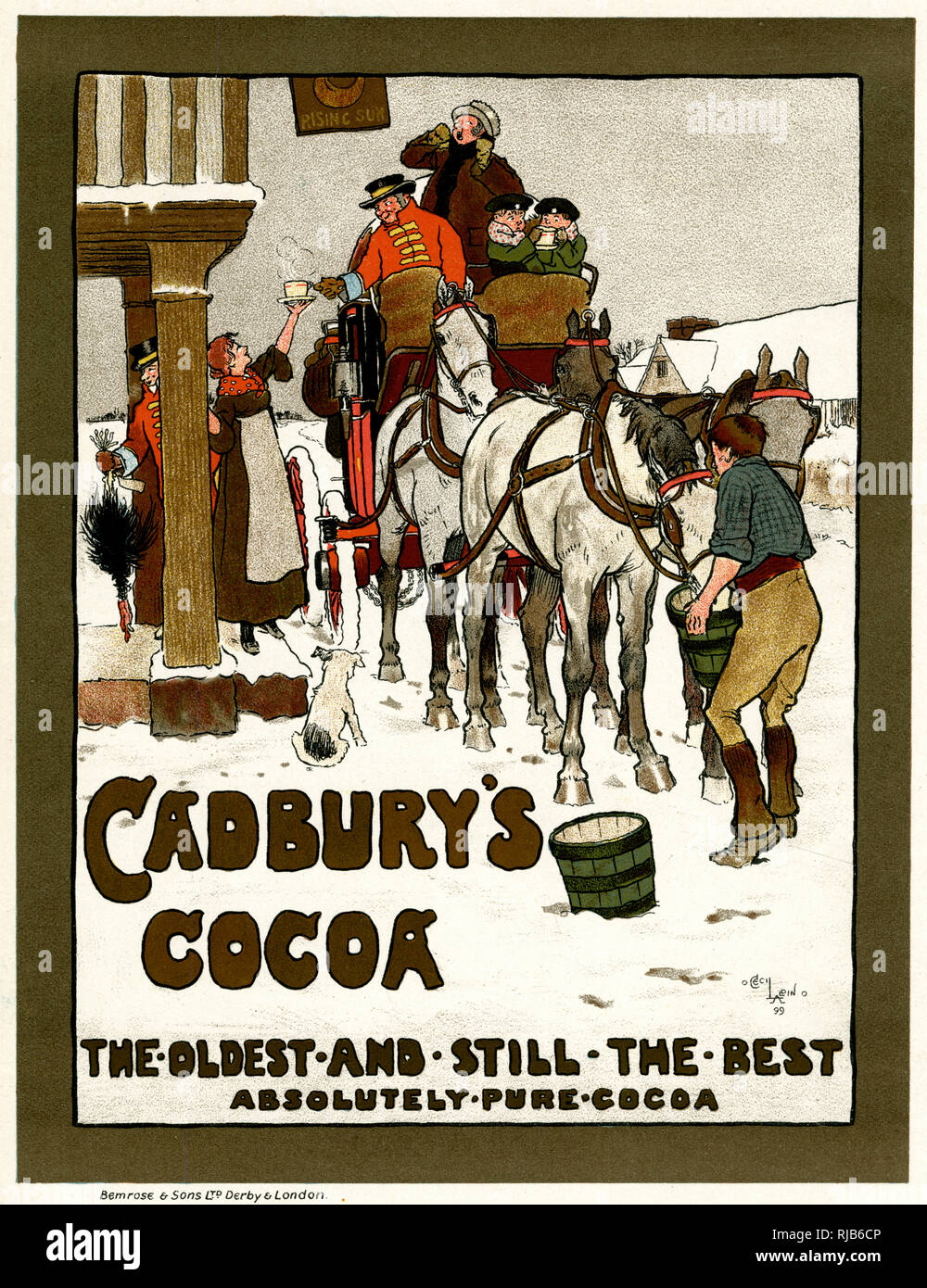Advert for Cadbury's Cocoa drink 1900 Stock Photo - Alamy