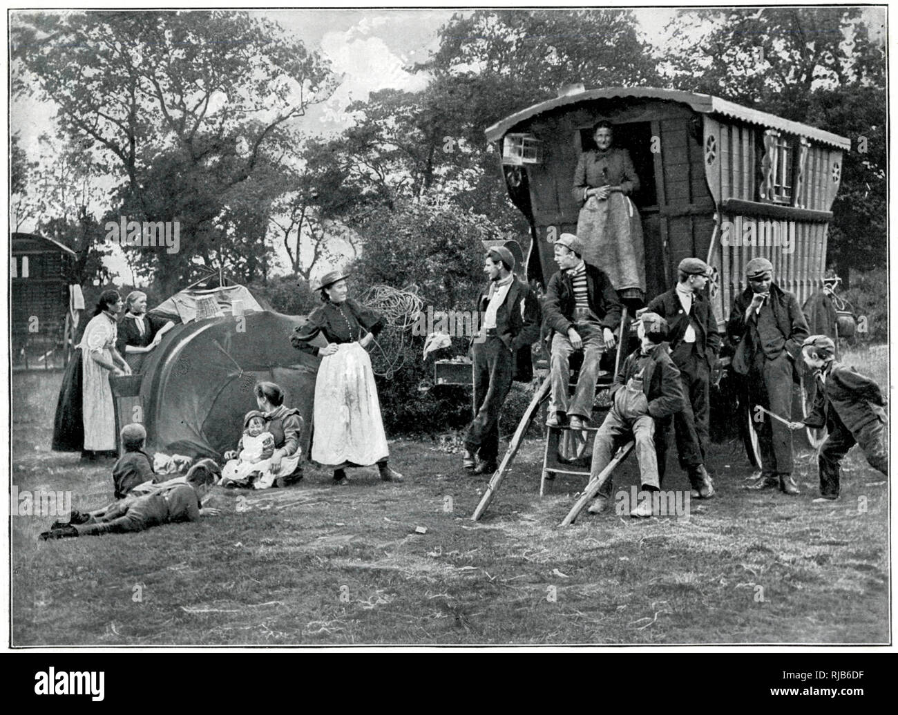 Gypsy encampment, Essex Stock Photo - Alamy
