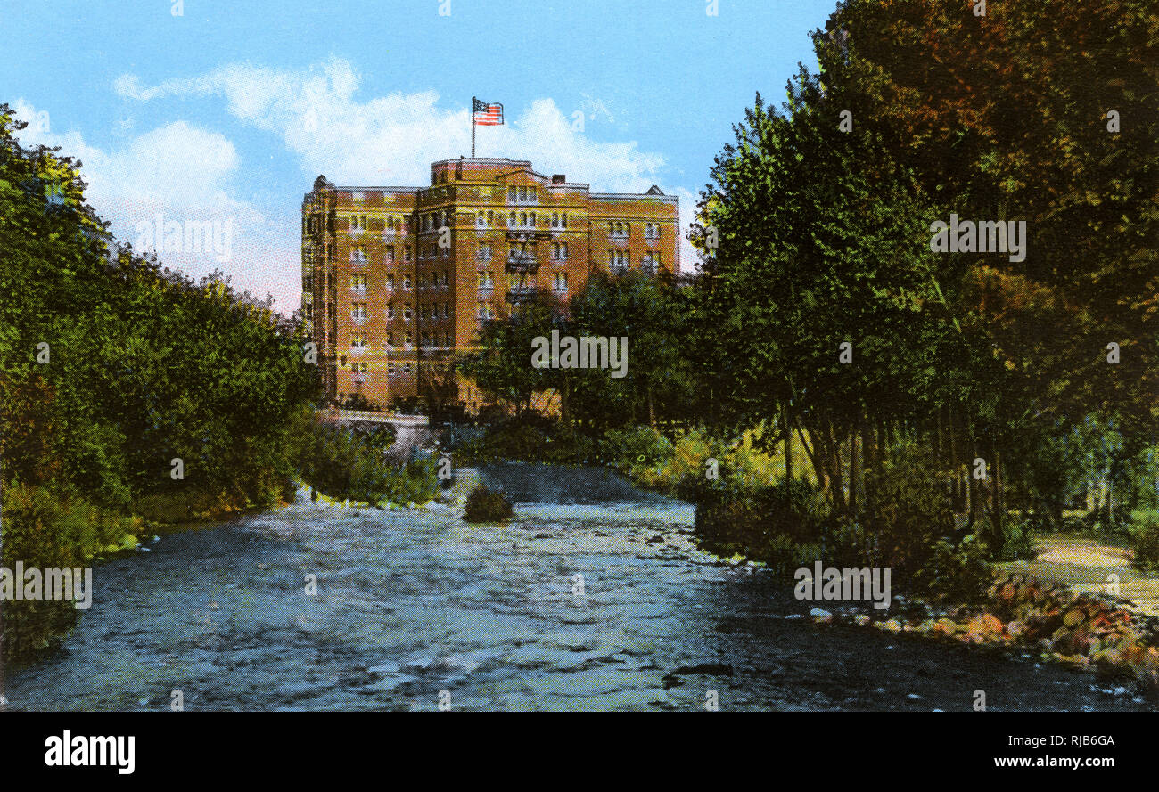 Reno, Nevada, USA - Wingfield Park and Riverside Hotel Stock Photo - Alamy