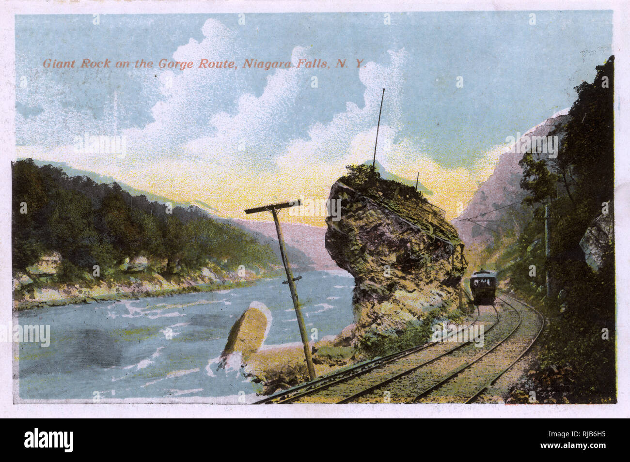 Niagara Falls, USA - Giant Rock on the Gorge Route Stock Photo - Alamy