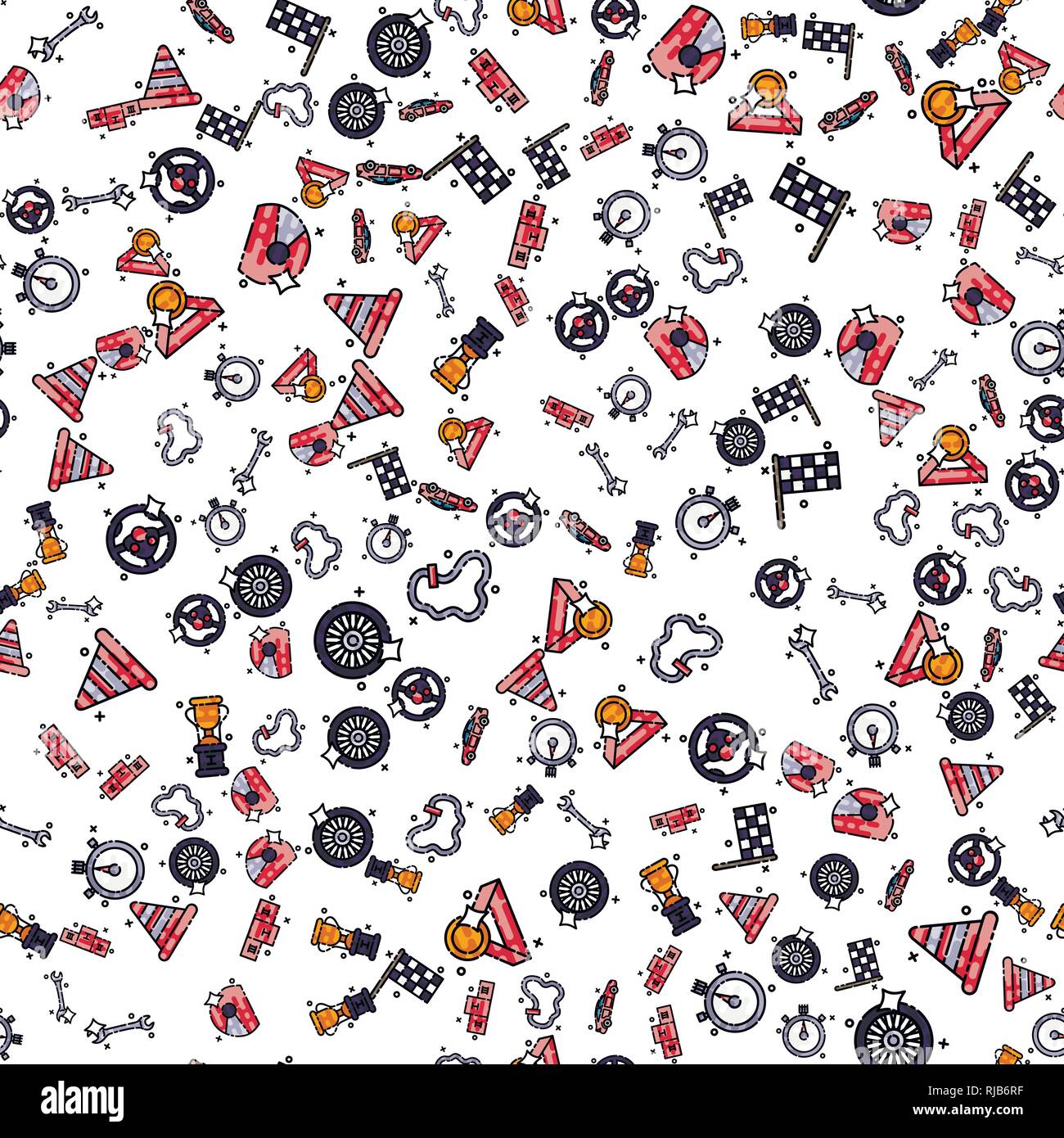 Racing set pattern. Vector illustration EPS 10 Stock Vector Image & Art ...