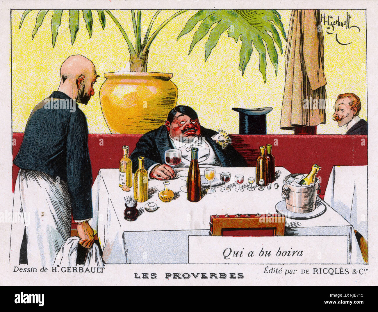 Belgian Proverb - He who drank will drink Stock Photo - Alamy