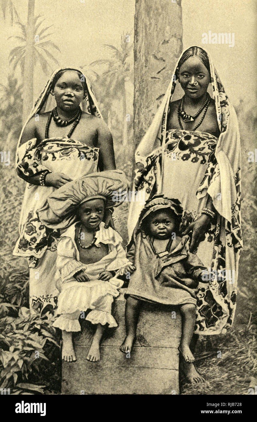 Swahili women and children, East Africa Stock Photo - Alamy