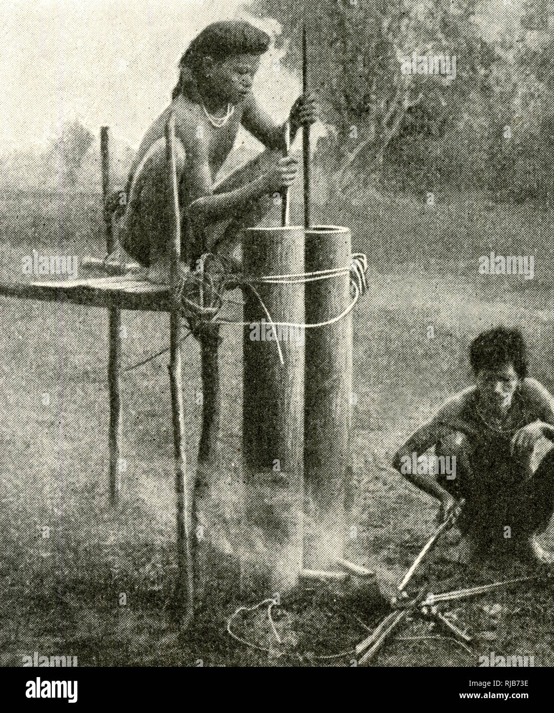 Kalabit tribe blacksmiths, Borneo, SE Asia Stock Photo - Alamy