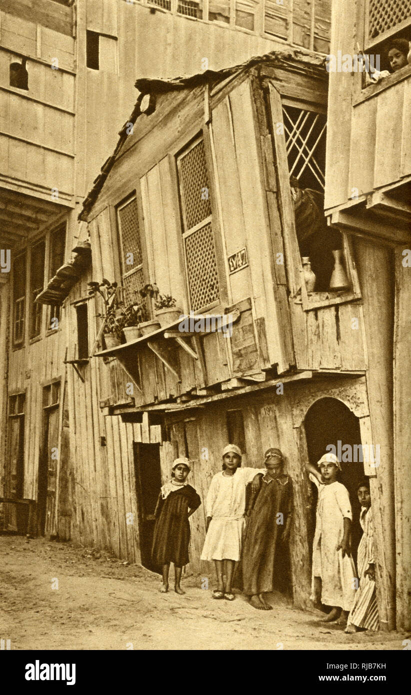 Boys and girls outside their homes, Port Said, Egypt Stock Photo - Alamy