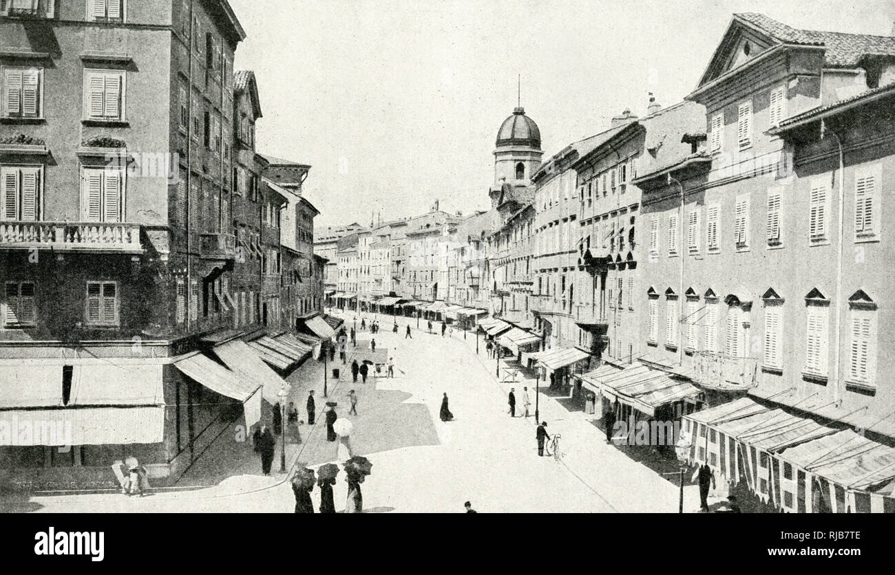 View of the main street in Fiume, Free State of Fiume Stock Photo - Alamy