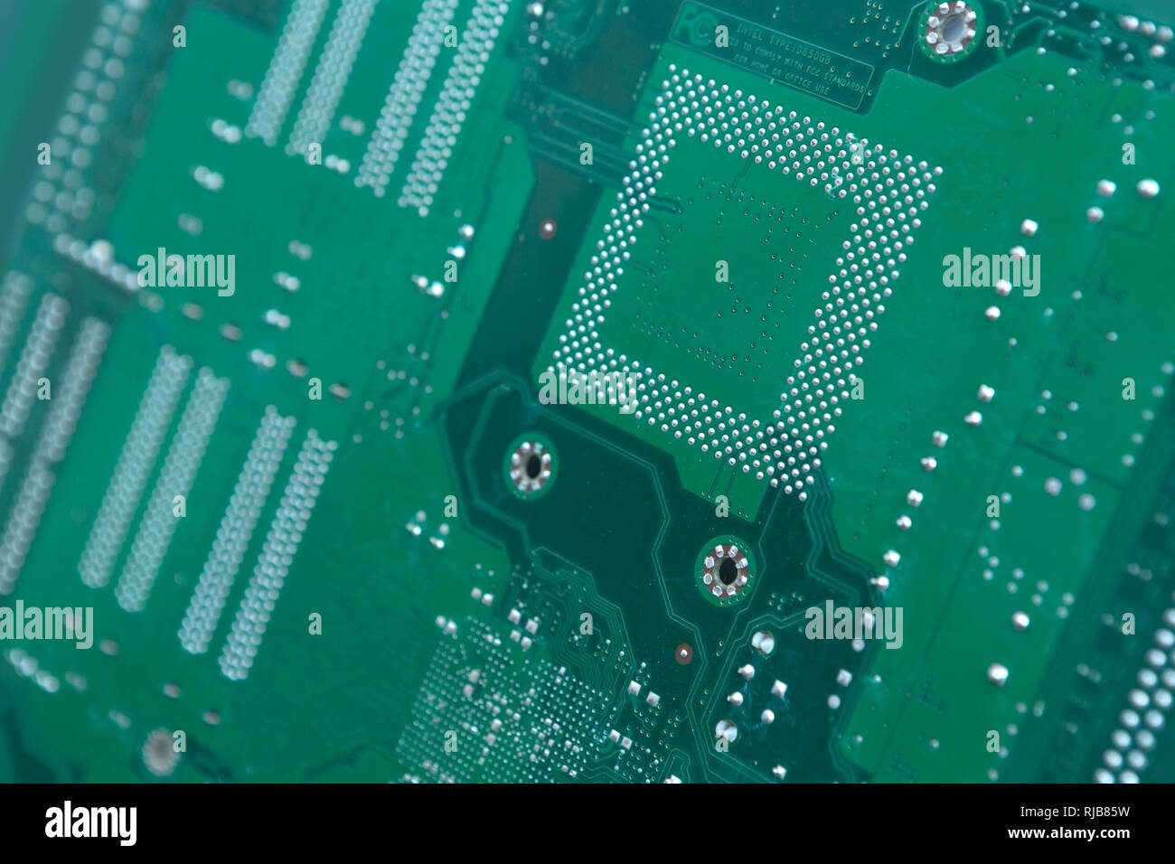 Full Frame Back View of Computer Motherboard Circuit Stock Photo - Alamy