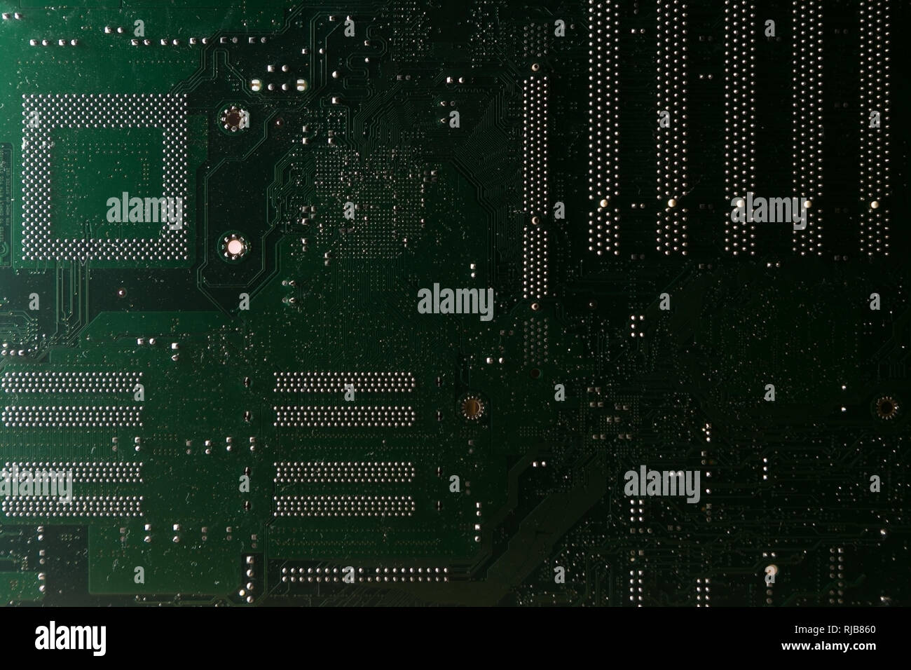 Full Frame Back View of Computer Motherboard Circuit Stock Photo - Alamy