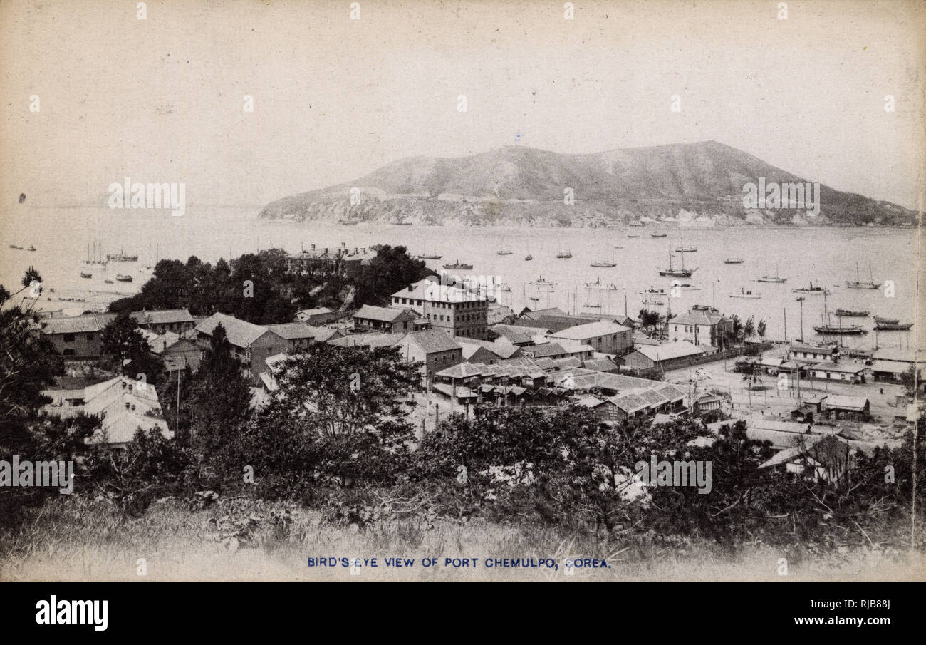 General view of Port Chemulpo, Chosen (Incheon), Korea Stock Photo - Alamy