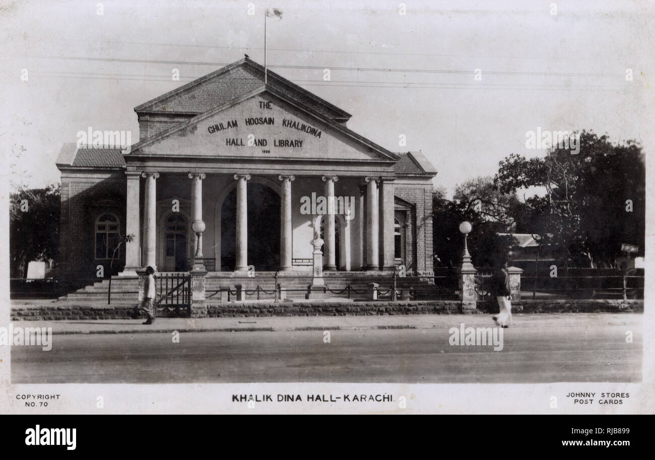 Khalikdina Hall and Library, Karachi, British India Stock Photo - Alamy