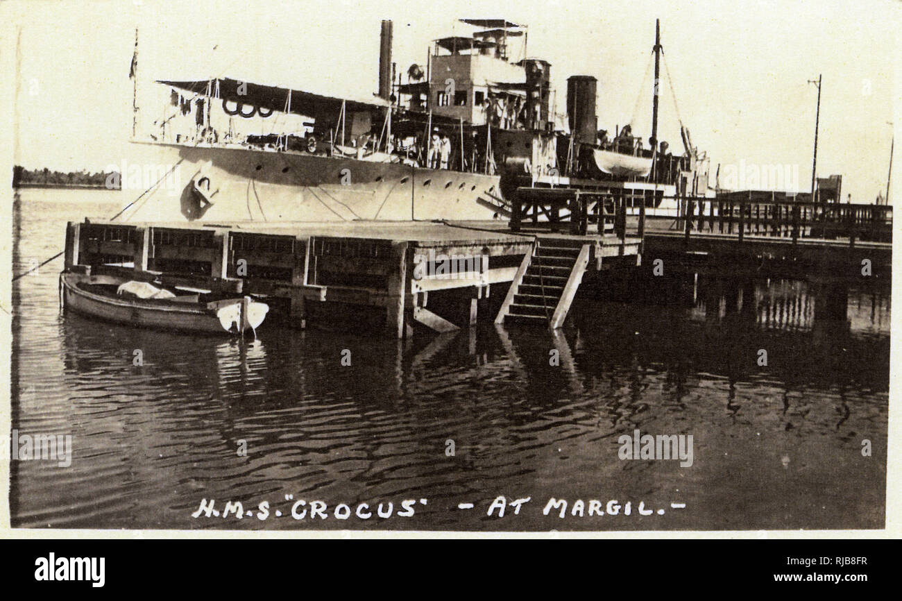 HMS Crocus, British sloop, at Basra, Iraq Stock Photo - Alamy