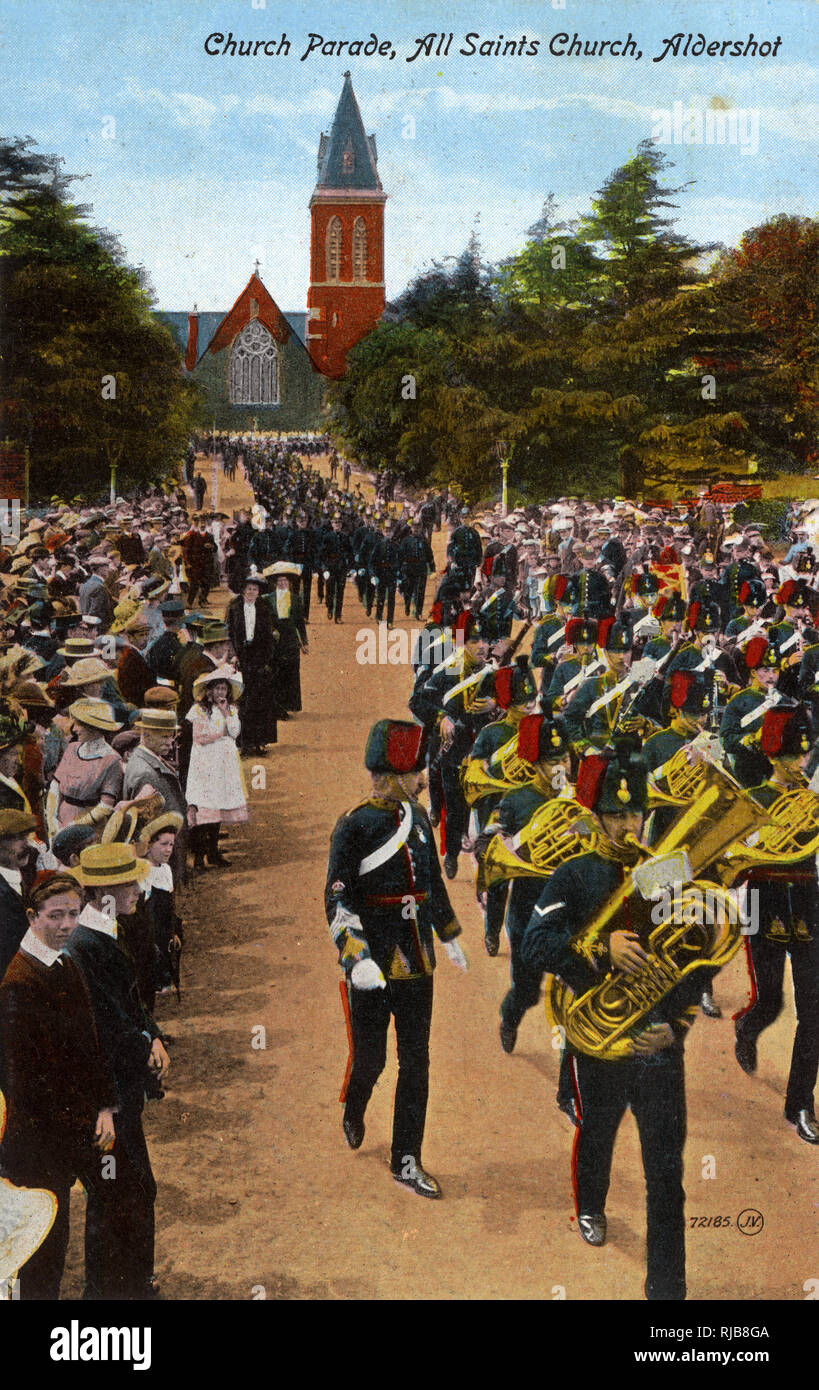 Church Parade, All Saints Church, Aldershot, Hampshire Stock Photo - Alamy