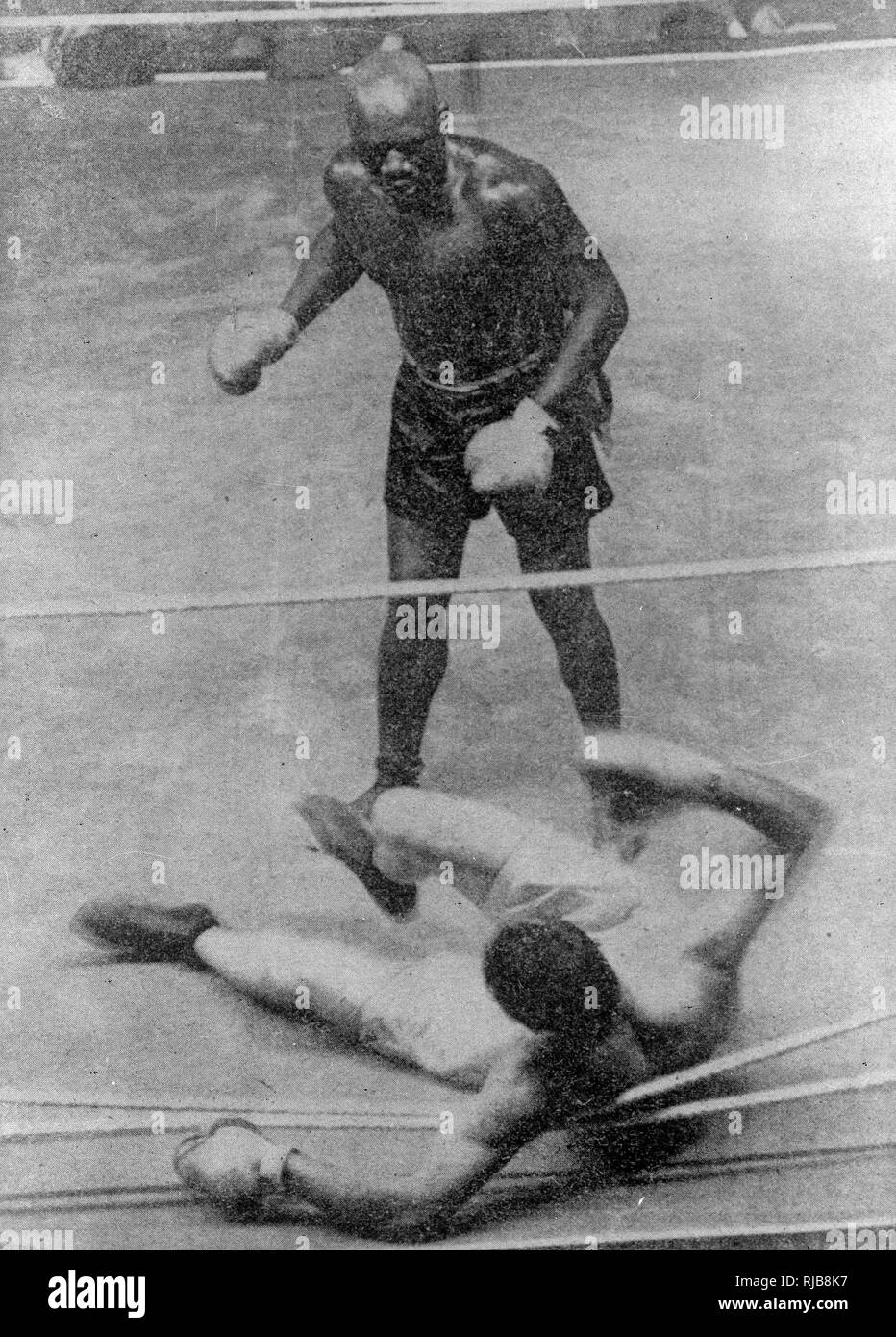 Boxing match, Sam Langford v Bill Lang, London, 21 February 1911 ...
