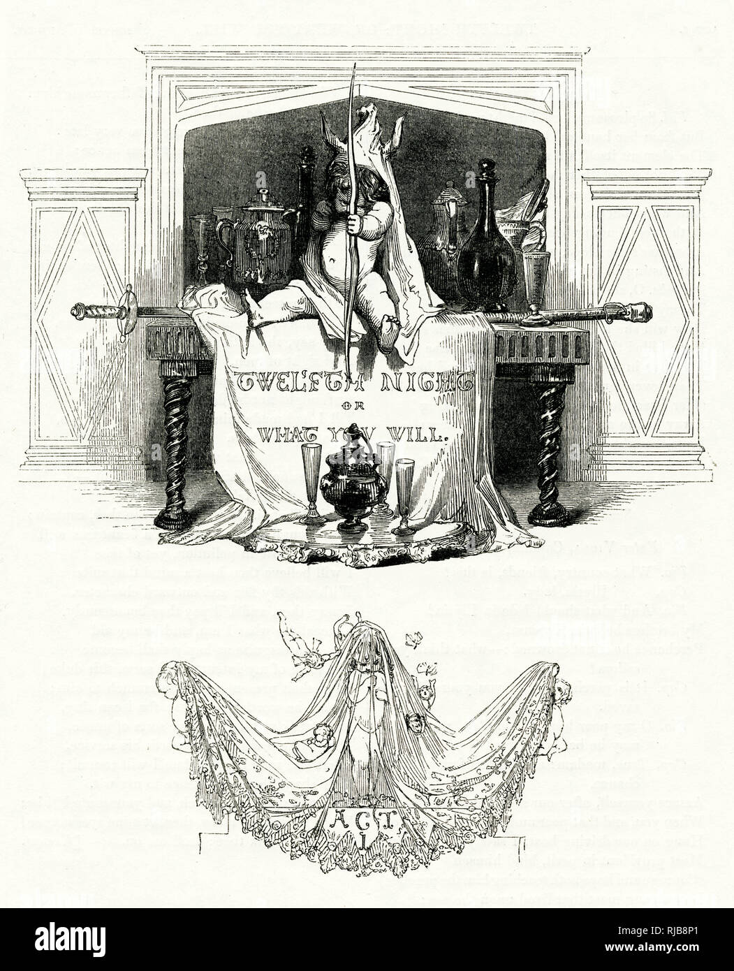 Illustration, Twelfth Night, by William Shakespeare Stock Photo - Alamy