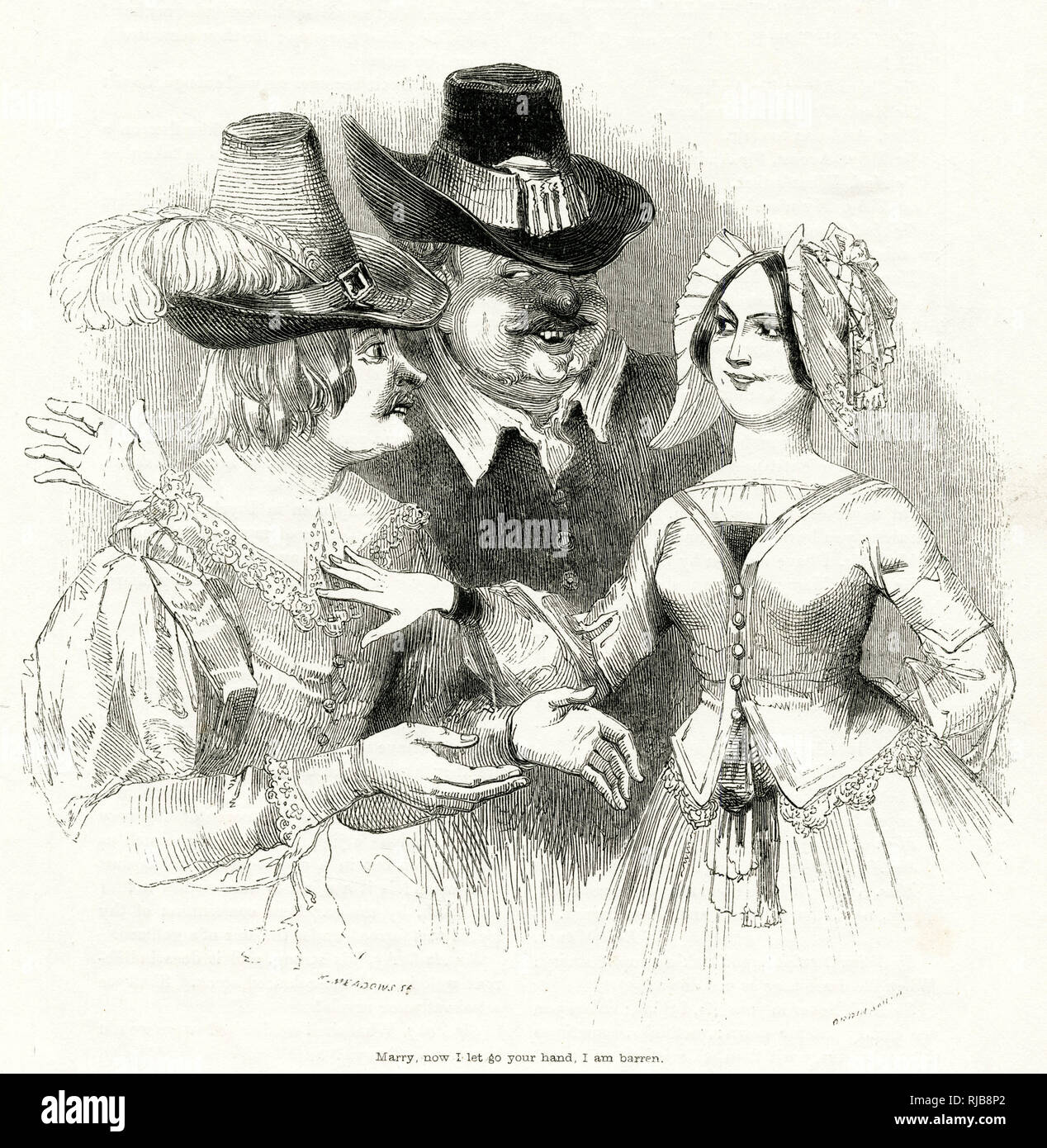 Illustration by Kenny Meadows to Twelfth Night, by William Shakespeare ...