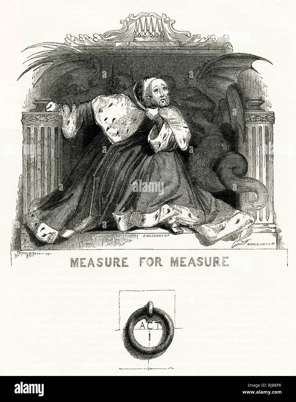 Illustration, Measure for Measure, by William Shakespeare Stock Photo ...