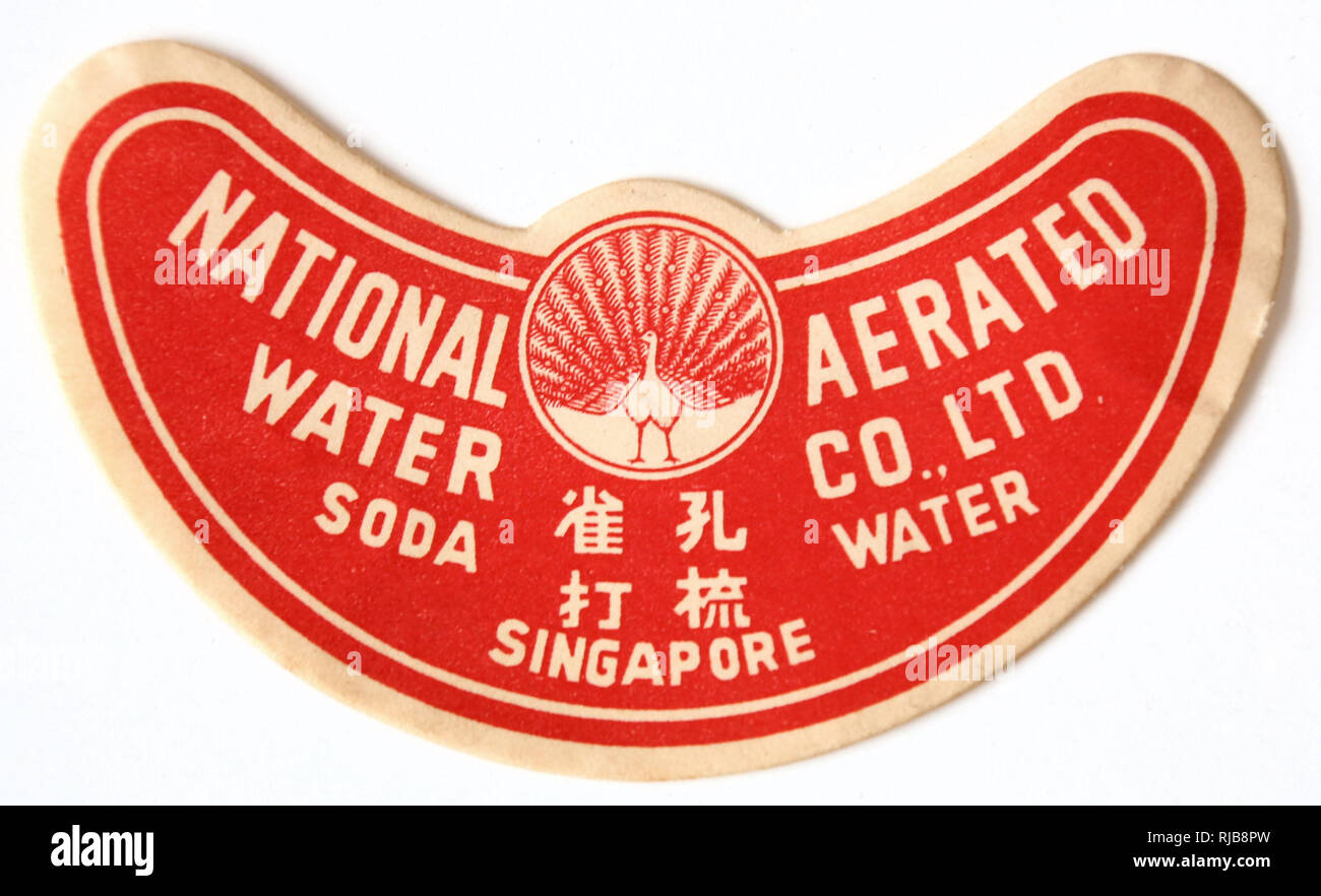 Chinese Soda Water drink label from Singapore Stock Photo - Alamy