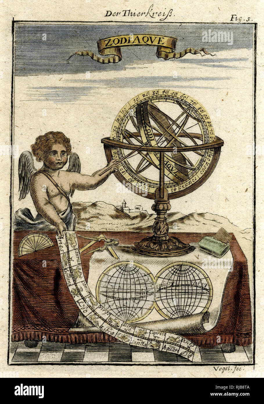 Armillary sphere with zodiac Stock Photo - Alamy