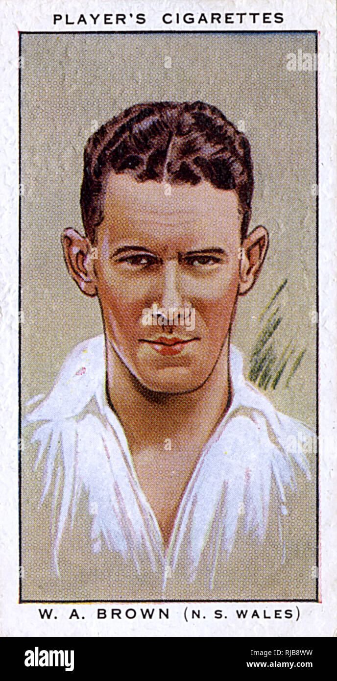 W A Brown, Australian cricketer, New South Wales Stock Photo - Alamy