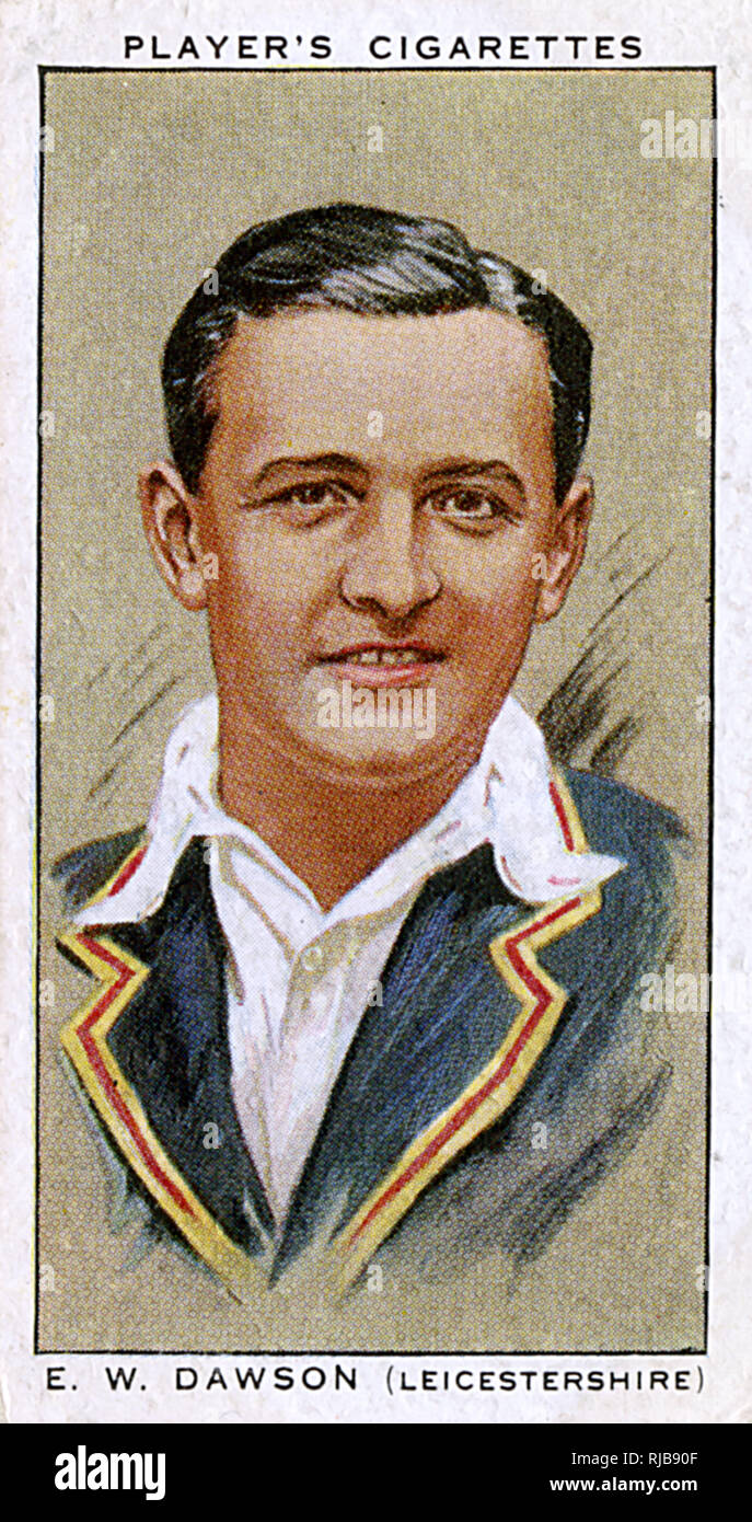 E W Dawson, Leicestershire County cricketer Stock Photo - Alamy