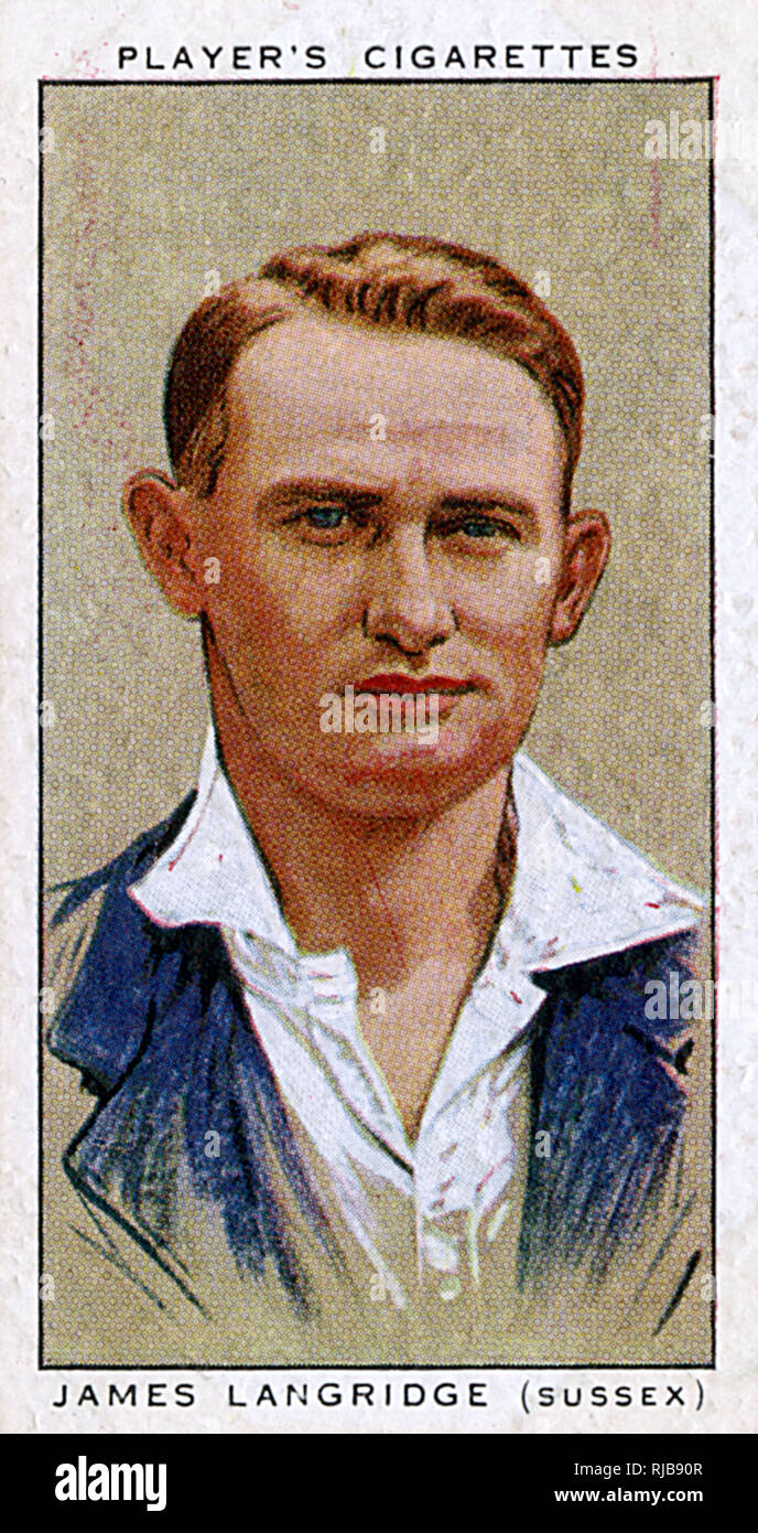 James Langridge, Sussex County and England cricketer Stock Photo - Alamy